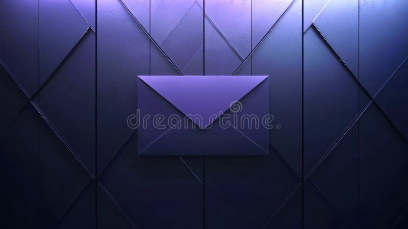 Abstract Dark Background with Purple Envelope and Geometric Design ...