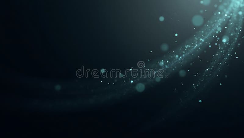 Abstract Dark Background with Shimmering Particles Floating and Light ...