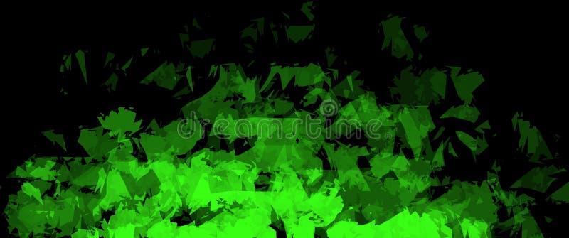 Abstract Dark Background Stage, Copy Space, Colorful Neon Green Lights ...
