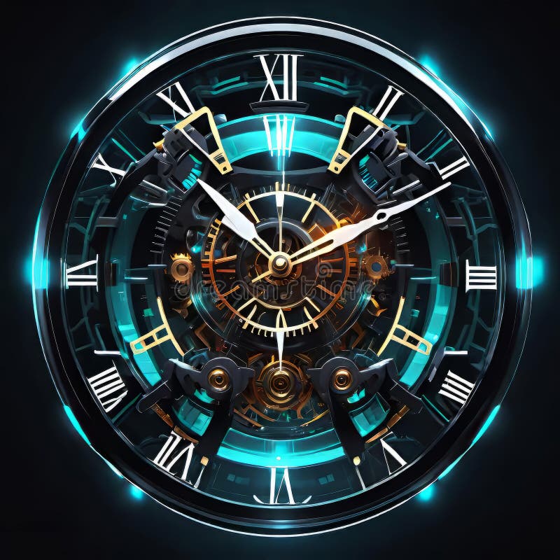 Abstract Dark Background on the Theme of Technology, Symbolizing the ...