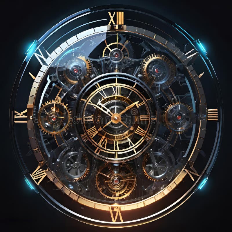 Abstract Dark Background on the Theme of Technology, Symbolizing the ...