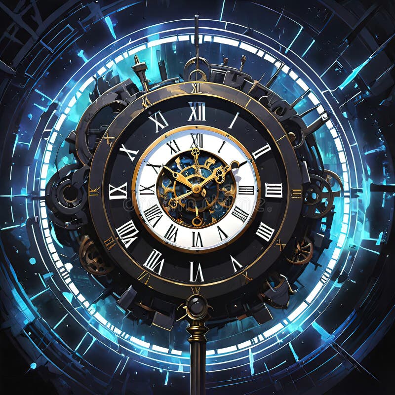 Abstract Dark Background on the Theme of Technology, Symbolizing the ...