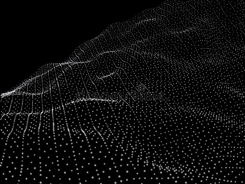 Abstract Background. Wavy Structure with Particles Stock Vector ...