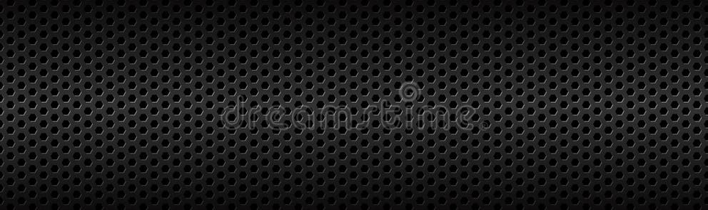 Abstract Dark Black Geometric Hexagonal Mesh Material Header ...