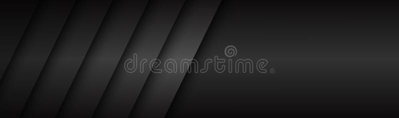 Abstract Dark Black and Grey Modern Material Header. Technology Banner ...