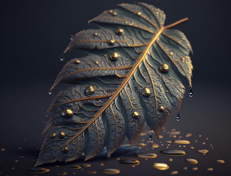 Abstract Dark Black Leaf Skeleton Background Created with Generative AI ...