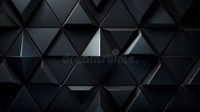 Abstract Dark Black Triangular Mosaic Tile Wallpaper Texture Stock ...