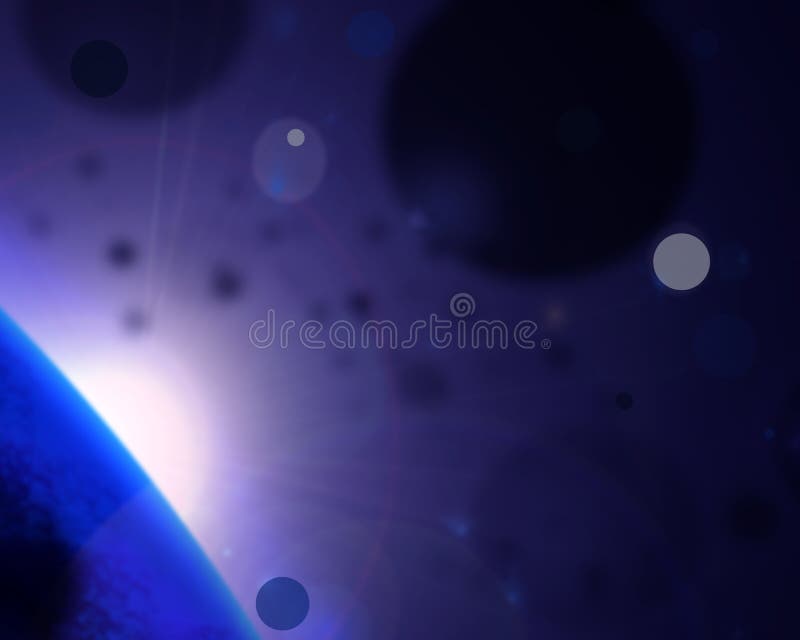 Abstract Dark Blue Background with Glowing Elements Stock Illustration ...