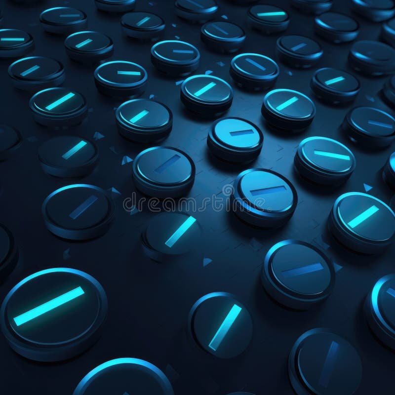 Abstract Dark Blue Background with Luminous Elements Stock Illustration ...