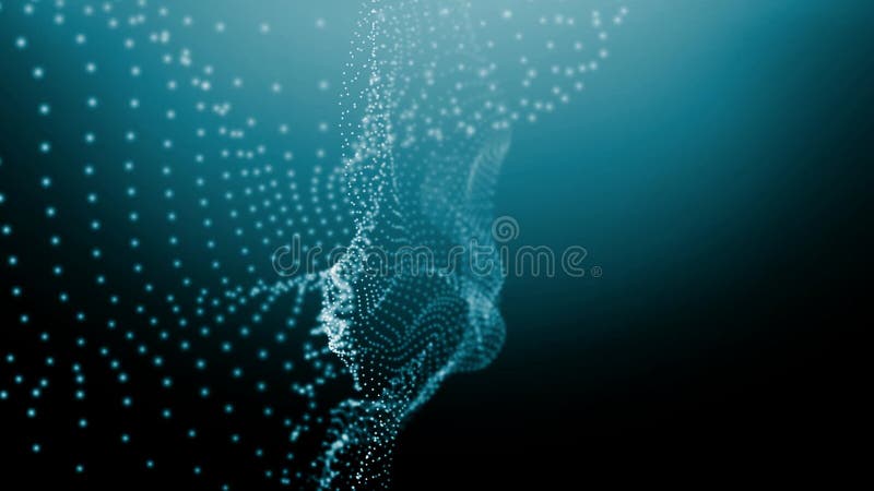 Abstract Dark Blue Background with Animated Plexus for Presentations ...
