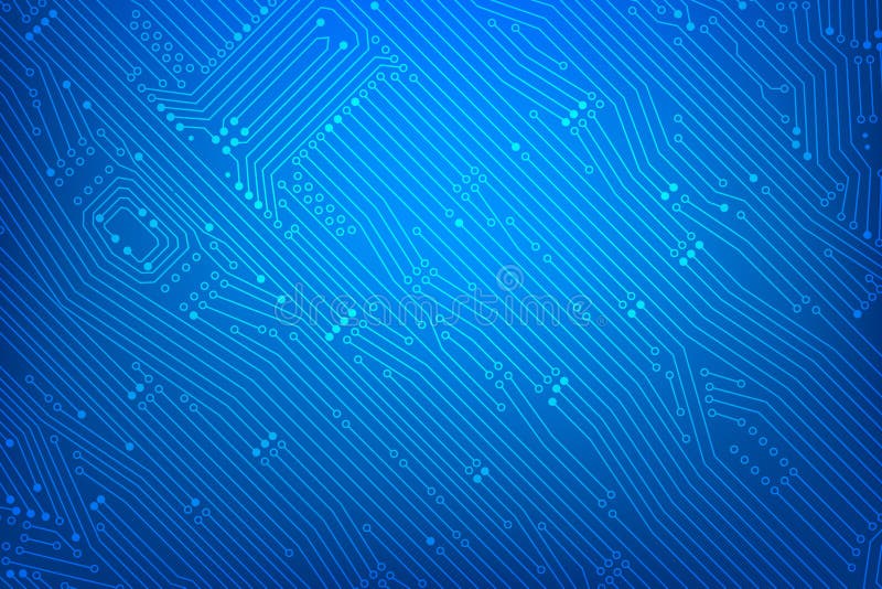 Abstract Dark Blue Background with Print Circuit Board Line and Stock ...
