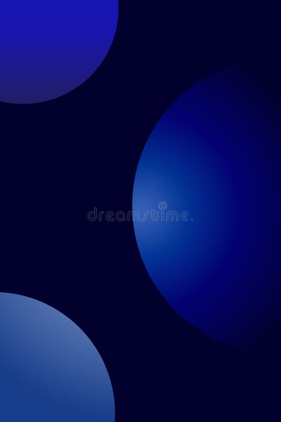 Abstract Dark Blue Background with Smooth Gradient Shapes and Spheres ...