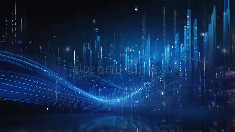 Abstract Dark Blue Background, Statistical Resampling Data Sci-fi ...