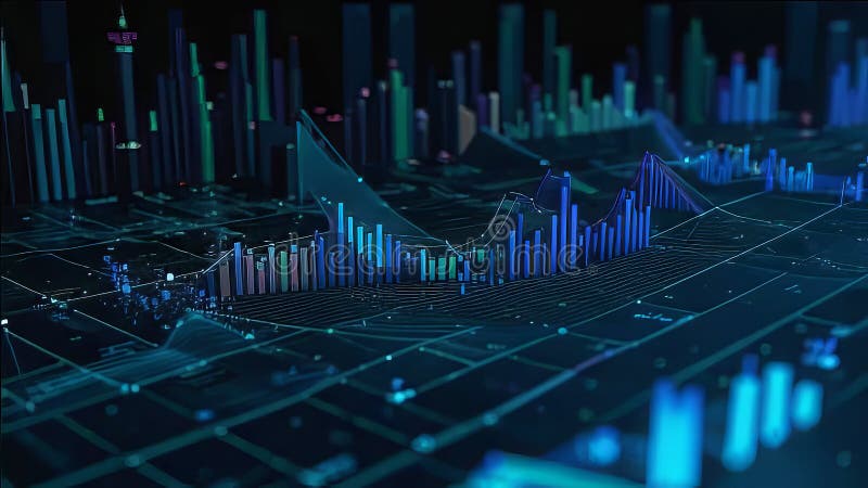 Abstract Dark Blue Background, Statistical Resampling Data Sci-fi ...