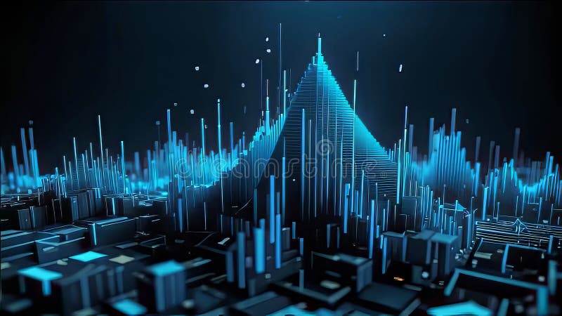 Abstract Dark Blue Background, Statistical Resampling Data Sci-fi ...