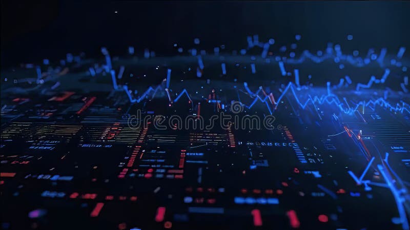 Abstract Dark Blue Background, Statistical Resampling Data Sci-fi ...