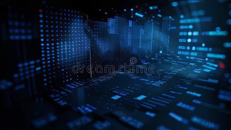 Abstract Dark Blue Background, Statistical Resampling Data Sci-fi ...