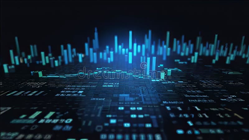 Abstract Dark Blue Background, Statistical Resampling Data Sci-fi ...