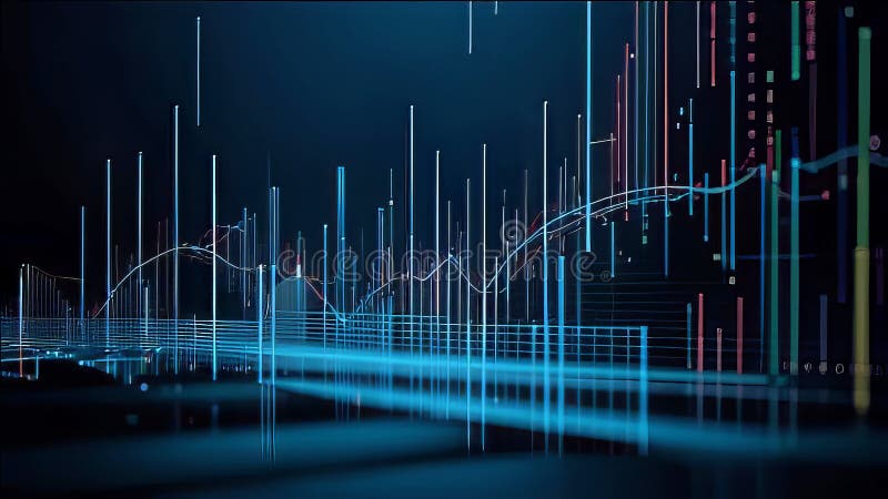 Abstract Dark Blue Background, Statistical Resampling Data Sci-fi ...