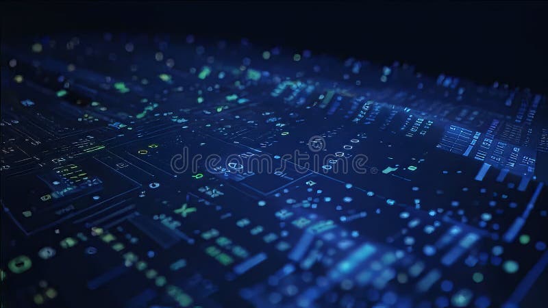 Abstract Dark Blue Background, Statistical Resampling Data Sci-fi ...