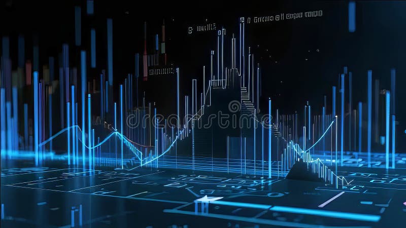 Abstract Dark Blue Background, Statistical Resampling Data Sci-fi ...
