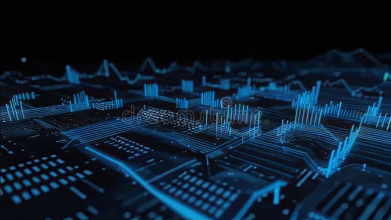 Abstract Dark Blue Background, Statistical Resampling Data Sci-fi ...