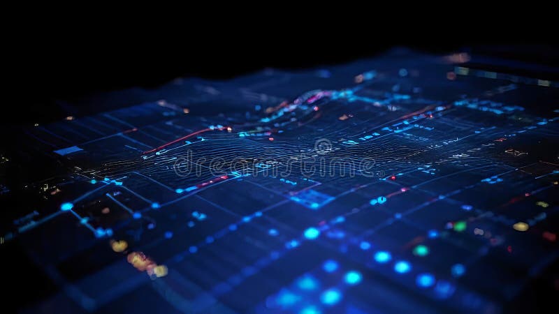 Abstract Dark Blue Background, Statistical Resampling Data Sci-fi ...