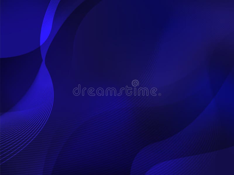 Abstract Dark Blue Background Vector Eps10 Illustration.Glowing Curvy ...