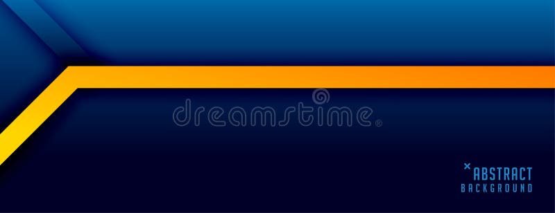 Abstract Dark Blue Background with Yellow Stripe Design Stock Vector ...