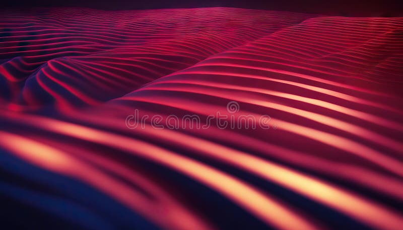 Abstract Dark Blue Blurred Background Red Lighting with Horizontal ...