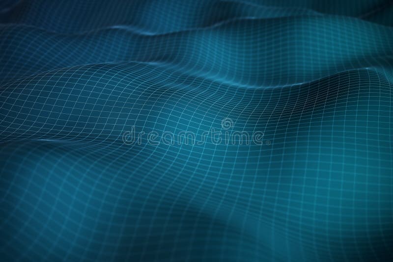 Abstract Digital Waves Background Stock Illustration - Illustration of ...