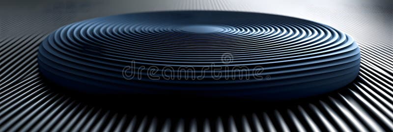 Abstract Dark Blue Circular Design Modern Geometric Pattern Background ...