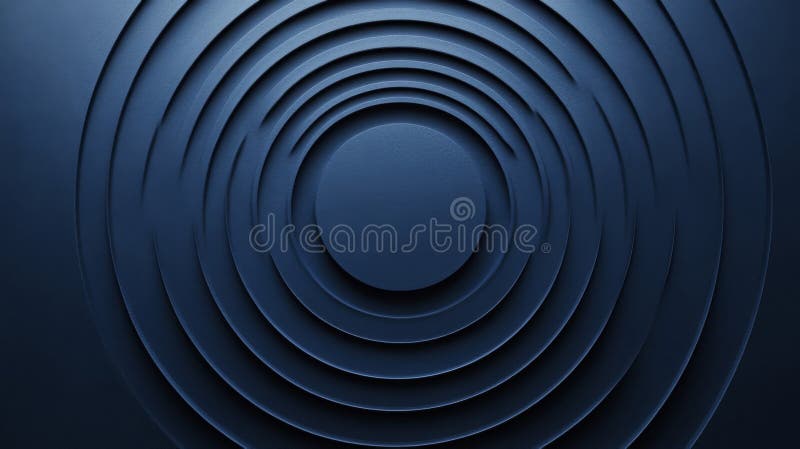 Abstract Dark Blue Concentric Circles Pattern Stock Illustration ...