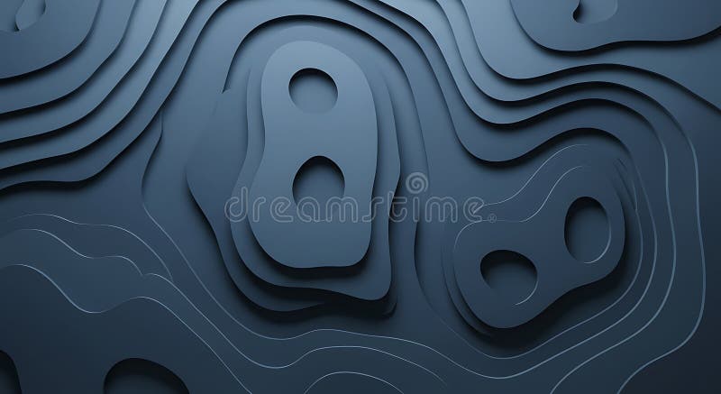 Abstract Dark Blue 3D Topographic Texture: AI-Generated Layered Design ...