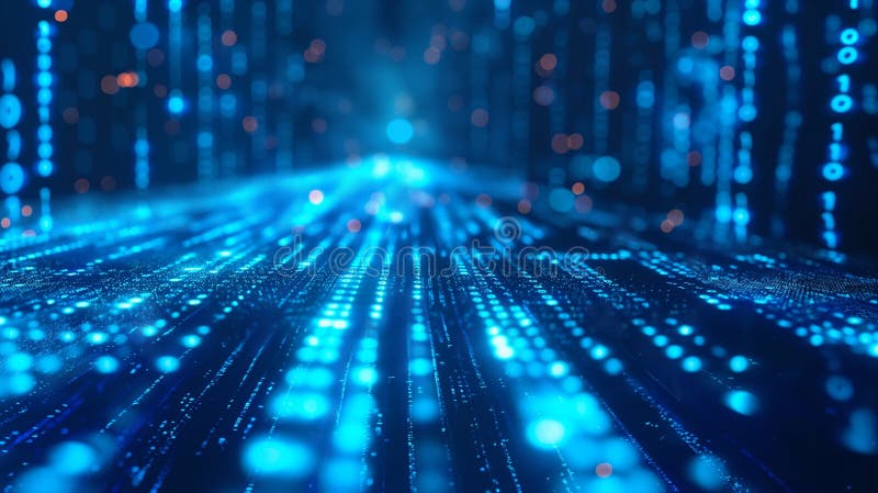 Abstract Dark Blue Digital Background. Big Data Digital Code Stock ...