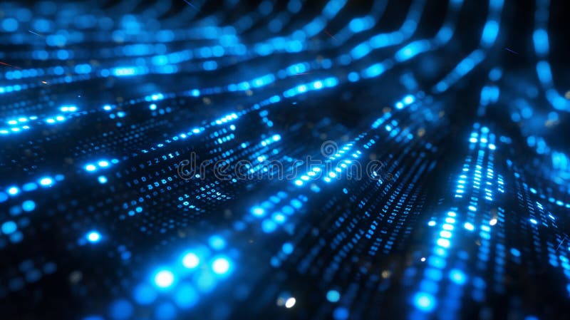 Abstract Dark Blue Digital Background. Big Data Digital Code Stock ...
