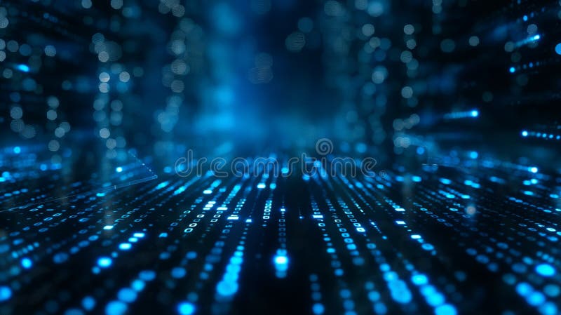Abstract Dark Blue Digital Background. Big Data Digital Code Stock ...