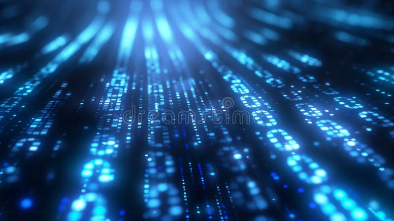 Abstract Dark Blue Digital Background. Big Data Digital Code Stock ...