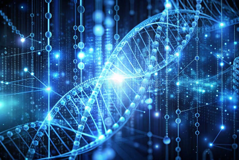 Abstract Dark and Blue Digital Background. Big Data Digital Code, Data ...