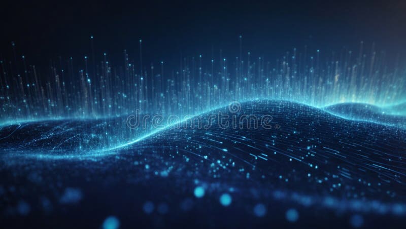 Abstract Dark and Blue Digital Background, Futuristic Information ...