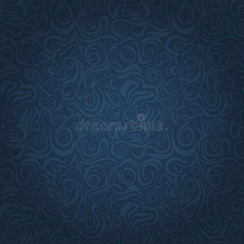 Abstract Dark Blue Faded Waving Swirl Seamless Background Stock ...