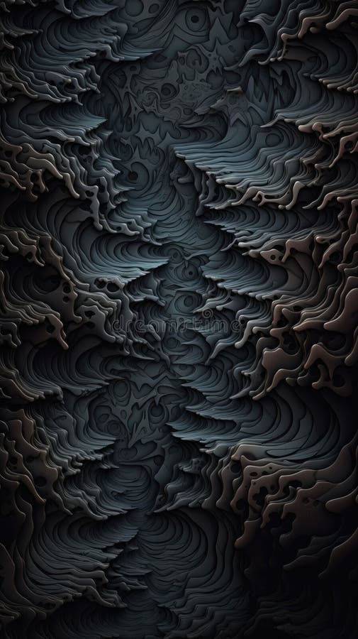 Abstract Dark Blue Fluid Art Background with Organic Patterns Stock ...