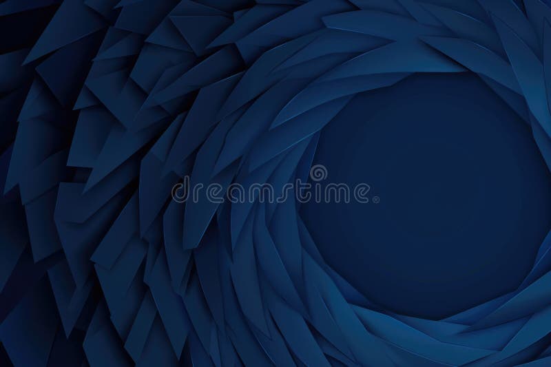 Abstract Dark Blue Geometric Background with Layered Paper-like ...