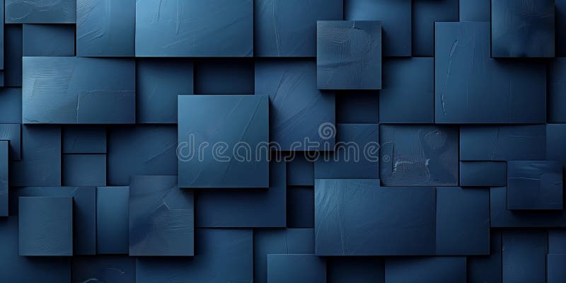 Abstract Dark Blue Geometric Background with Overlapping Rectangles is ...