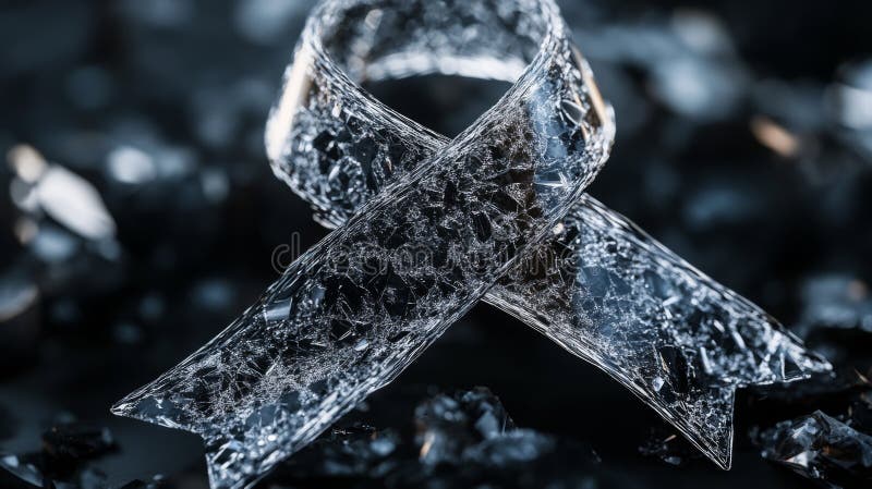 Abstract Dark Blue Glowing Ribbon on Black Background Stock ...