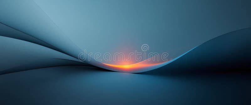 Abstract Dark Blue Gradient Background with Orange Glow. Stock Image ...