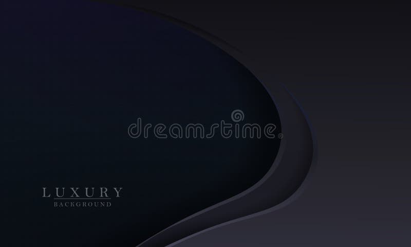 Abstract Dark Blue Gradient Design with Oval Curtains Stock Vector ...