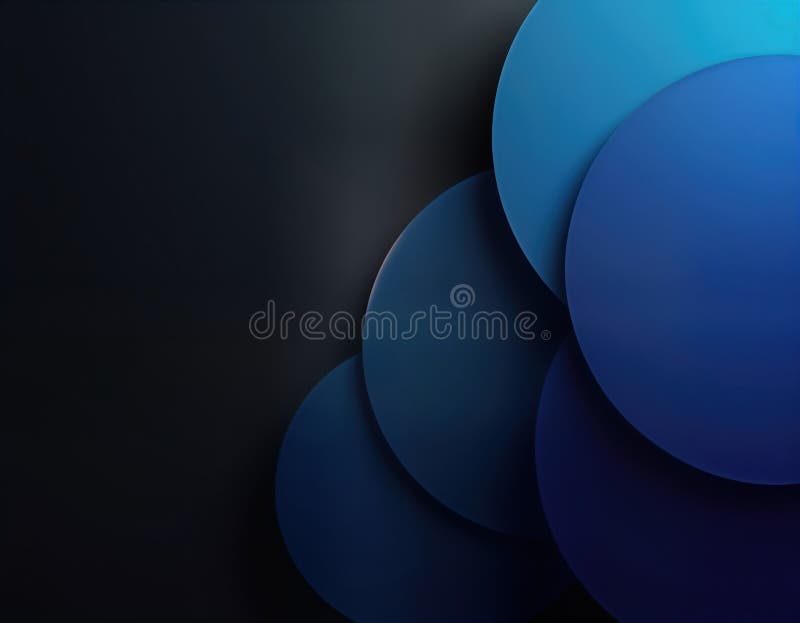 Abstract Dark Blue Graphic Background. Modern Circles. Gradient Color ...