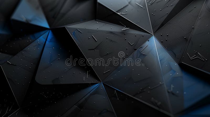 Abstract Dark Blue and Gray Geometric Background with Triangular Shapes ...