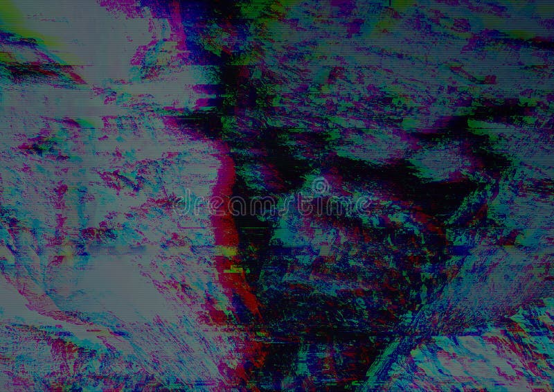 Glitch and Digital Clock on the Screen Stock Image - Image of design ...